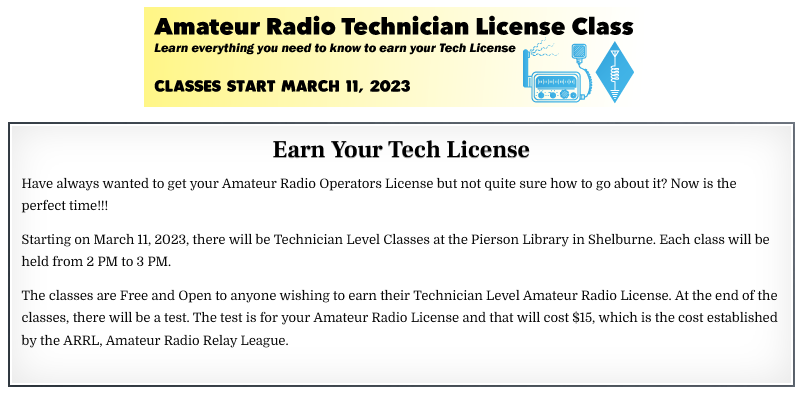 Earn Your Tech License | St. Albans Amateur Radio Club